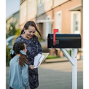 Red Mailbox Flag Replacement Galvanized Steel Mailbox Replacement Flag Kit Universal Outgoing Mail Mailbox Flag Proof Metal Replacement Flag Peel and Stick Universal Mailbox Flag for Outgoing Mailbox