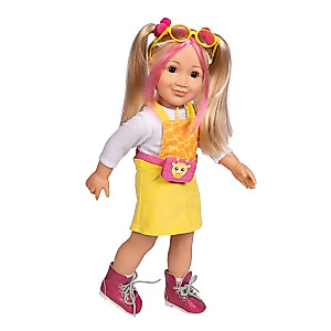 ADORA Amazon Exclusive Amazing Girl Dolls - 18” Realistic Doll in Soft Vinyl, Huggable Body and Dressed in a Chic, Changeable Outfit Birthday Gift for Ages 6+ - Lucy