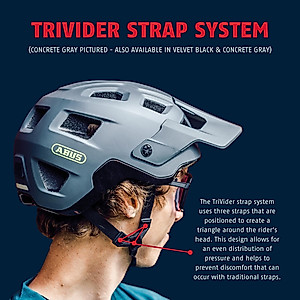 ABUS MoDrop MIPS Adult Mountain Bike Helmet, Velvet Black, Size L (59-61 cm)