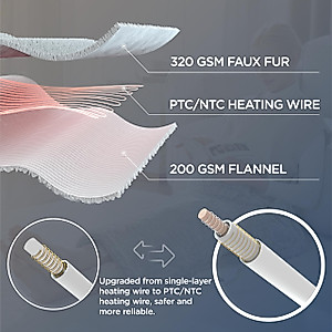 Bedsure Heating Pad for Back Pain Relief - Mother's Day & Birthday Gifts for Women Men Moms, FSA HSA Eligible, Electric Heated Pad for Neck and Shoulders, ETL Certified, Extra Large 24"x33", Grey