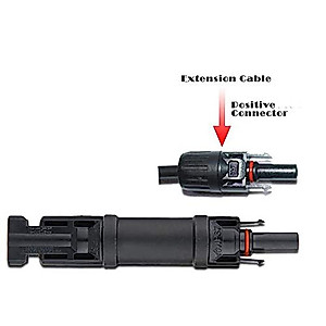 NUZAMAS Set of 2 Inline Built-in diode Connector 15 Amp Male to Female for Solar Panel Connection and 2 of Wrench Spanner Wiring Tool