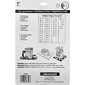 Hillman 847015 Black Die-Cut Letters/Numbers Kit, 3-Inch