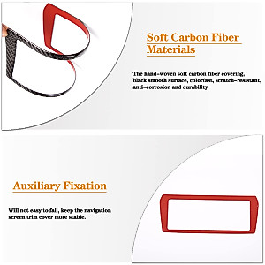 Soft Carbon Fiber GPS Screen Frame Fit for Toyota Supra GR A90 A91 MK5 2019-2024 Navigation Screen Trim Sticker, Center Display Frame Trim Cover Decoration, 1 PCS (Black)