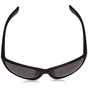 Foster Grant, mens, Backstop Wrap Polarized Sunglasses, Black/Black, 150 mm