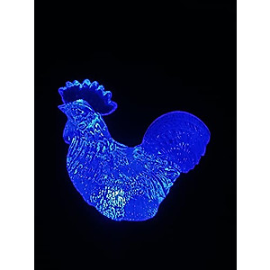Starry Illuminate 1 PCS Solar Color Changing Rooster Style Garden Stake Light, Clear