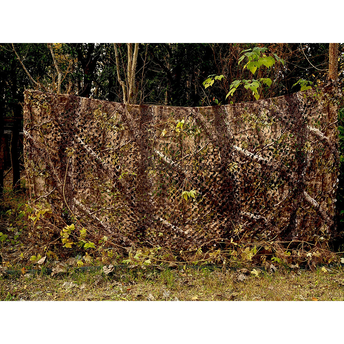 AUSCAMOTEK Camo Netting Camouflage Net for Turkey Blind Material Soft Quiet -Green 5x20Ft
