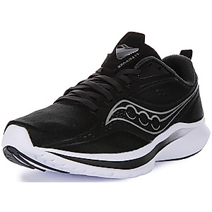 Saucony Women's Kinvara 13 Running Shoe, Black/Silver, 11 Wide