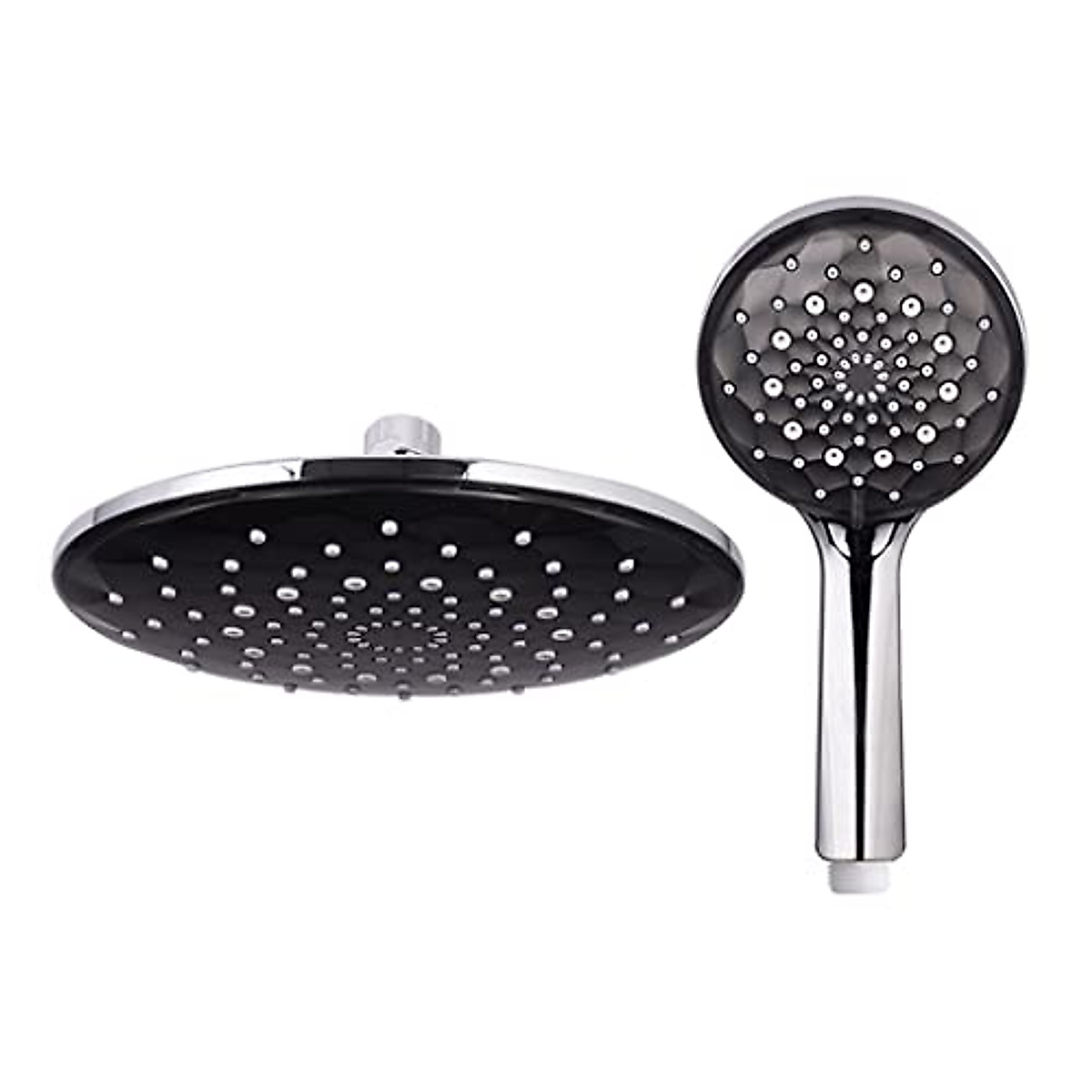 ZLXDP Shower Head Black Waterfall Bath Ceiling Top High Pressure Micro Bubble Hydromassage for Bathroom Accessory