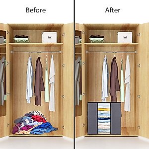 WISELIFE Storage Bags [2 Pack/100L] Large Blanket Clothes Organization and Storage Containers for Comforters,Bedding, Foldable Organizer with Reinforced Handle, Clear Window, Sturdy Zippers,Gray