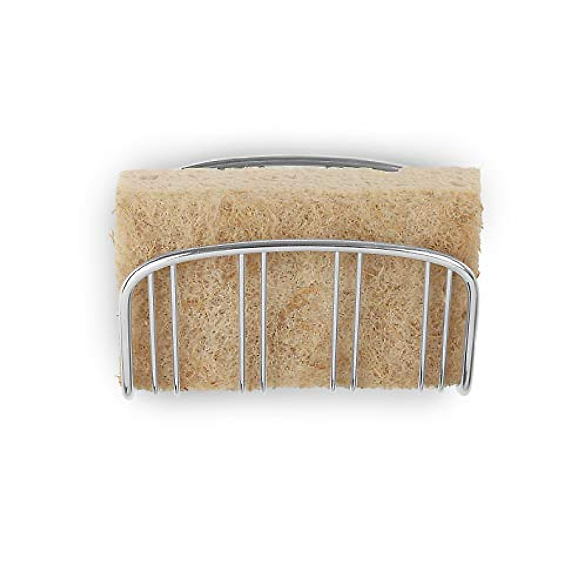 Spectrum Diversified Contempo Sink Sleek Soap & Sponge Kitchen Sink & Shower, Modern Kitchen & Bathroom Organizer, Sponge Holder with Suction Cups, 1 EA, Chrome