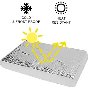 KAFLLA RV Vent Insulator 22" x 14" x 3" Universal RV Skylight Cover with Reflective Surface RV Skylight Insulator Energy Saving Sunroof
