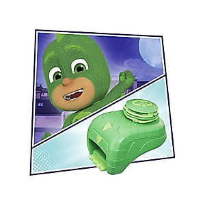 PJ Masks Gekko Hero Gauntlet Preschool Toy, Gekko Costume and Dress-Up Toy with Spinning Gekko Shield for Kids Ages 3 and Up