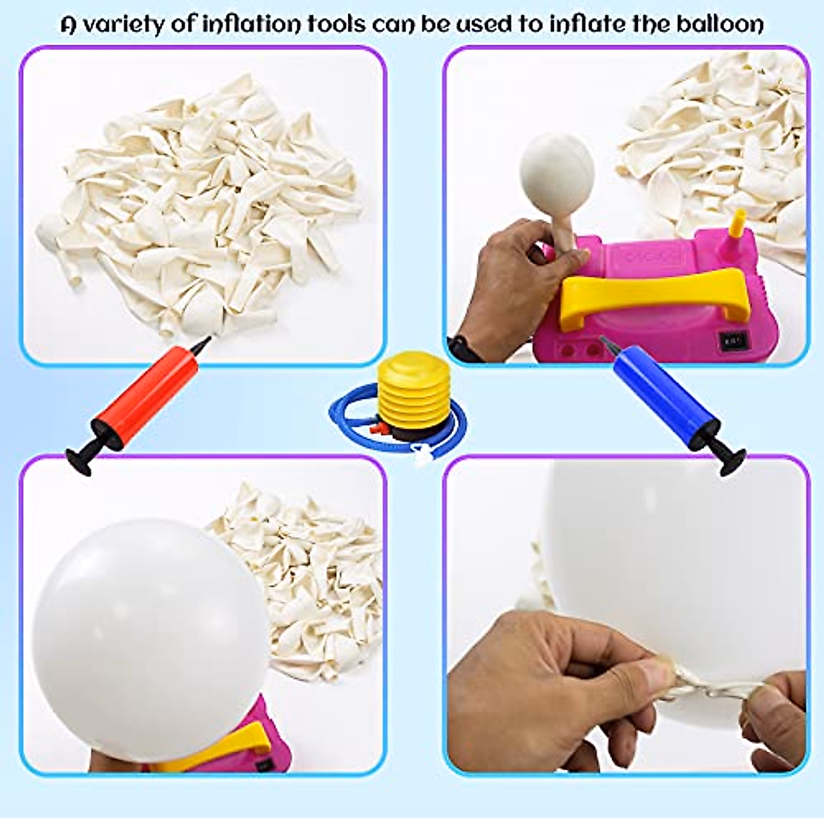 White Balloons 100 Pack, Round Latex Party Balloons12 inch, Thickened white matte balloons Can be filled with Helium for Birthday Wedding Graduation