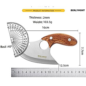 Viking Knife with Sheath Boning Knife Small Meat Knife Full Tang Butcher Knife Portable Outdoor Camping Knife with Bottle Opener & Sharpener Small Portable Knife Mini Cleaver Curved Knife for Camping