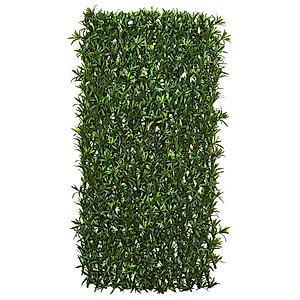 Nearly Natural Podocarpus Expandable Fence Artificial Plant, 16 In. W x 4 In. D x 58 In. H, Green