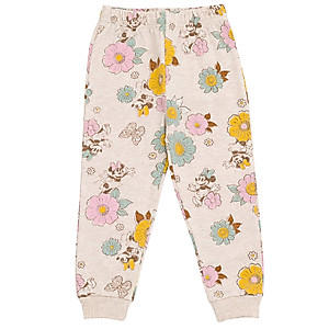 Disney Minnie Mouse Toddler Girls Fleece Pullover Hoodie and Pants Outfit Set Green/White 3T