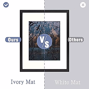 Frametory, 11x14 Picture Frame with Mat for 8x10 Photo - Country Rustic Style - High Definition Glass Wide Molding - Preinstalled Wall Mounting Hardware (Rustic Black, 1 Pack)