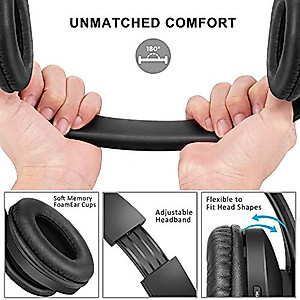 2 Items,1 Rose Gold Zihnic Over-Ear Wireless Headset Bundle with 1 Black Zihnic Foldable Wireless Headset