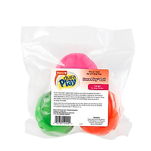 Hartz DuraPlay Ball Squeaky Latex Dog Toy, Neon Green, Neon Pink & Neon Orange, Large 3 Count Pack
