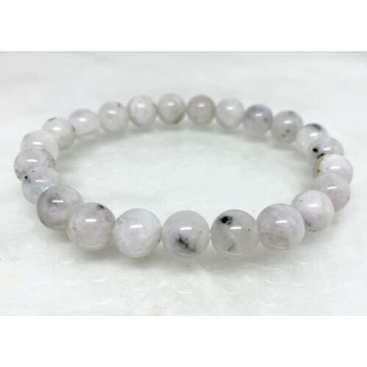 Bracelet Rainbow Moonstone Stone of Intuition Beaded Bracelet Jewelry Bracelets BY SRIGEMCREATION (8 MM)