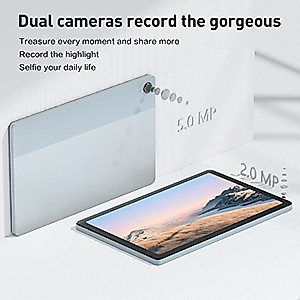 Coolfan 10.4 inch 32GB Tablet Android 11 Quad Core 6000mAh 1332x800 HD IPS Tablets (LightGray)