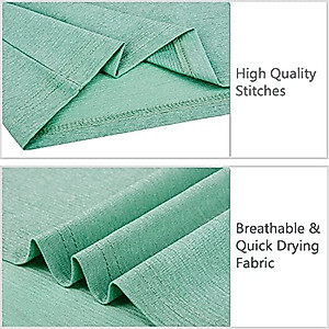 LE VONFORT Mens Quick Dry Performance Golf Polo Shirts Short Sleeve Summer Casual Athletic Collared Shirt Light Green X-Large