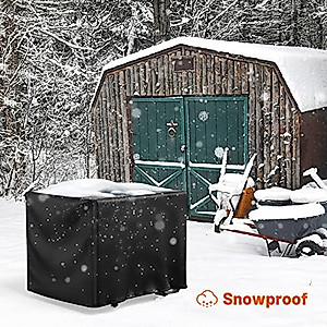 Mrrihand Waterproof Generator Cover, Heavy Duty Universal Portable Cover for Most Generators 5000-10000 Watt (32“L×24”W×24"H inches, Black)