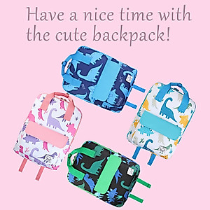 VASCHY Dinosaur Backpacks Girls, Lightweight Toddler Kids Preschool Backpack for Children