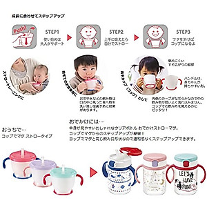 Richell Aqulea straw mug Navy Blue 190ml