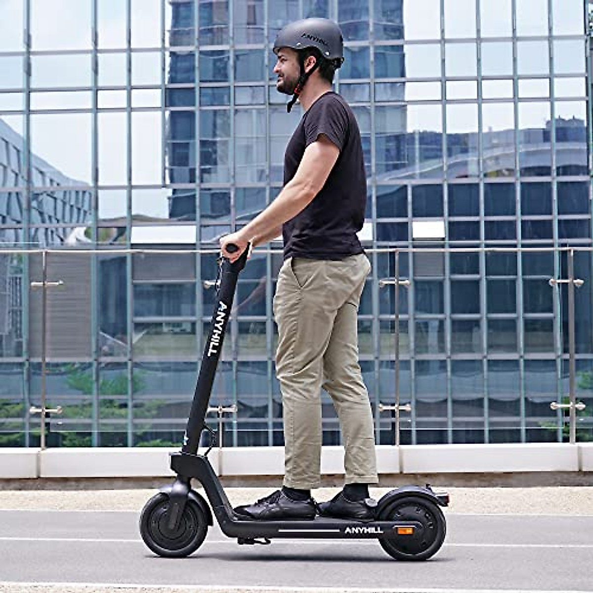 ANYHILL Electric Scooter for Adults, E Scooter with Detachable Battery, 24-28Miles & 19 MPH, 750W Motor Sport Scooter,10'' Pneumatic Tires Commuting Electric Scooter with Regenerative Braking System.