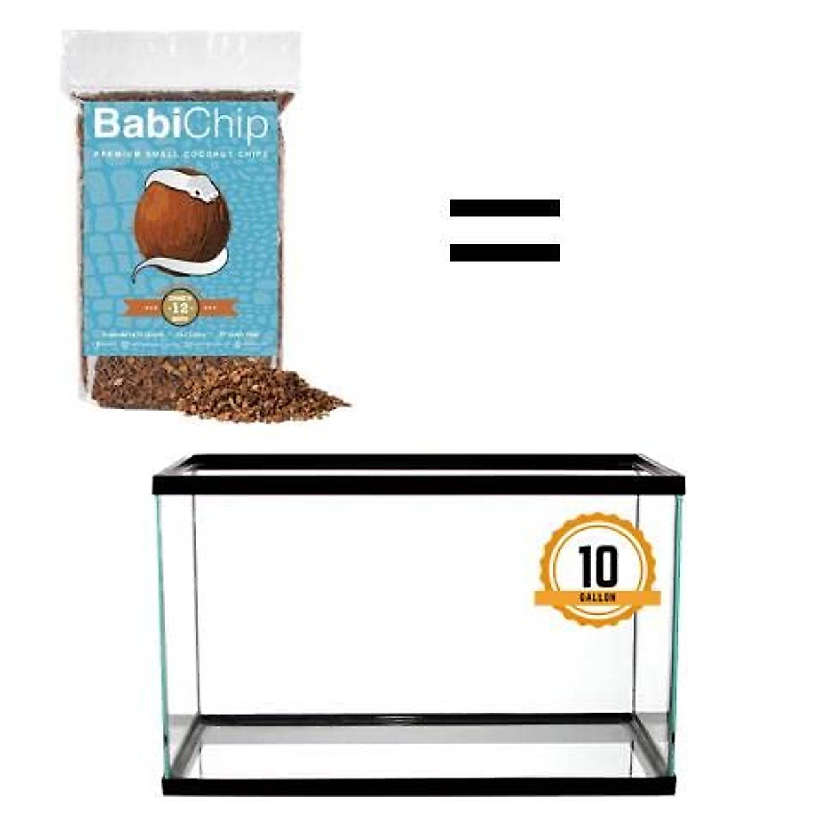 BabiChip Coconut Chip Substrate for Reptiles 12 Quart Loose Small Sized Coco Husk Chip Bedding for Ball Pythons, Other Snakes, Tortoises, Geckos, Frogs, or Lizard Terrarium Tanks
