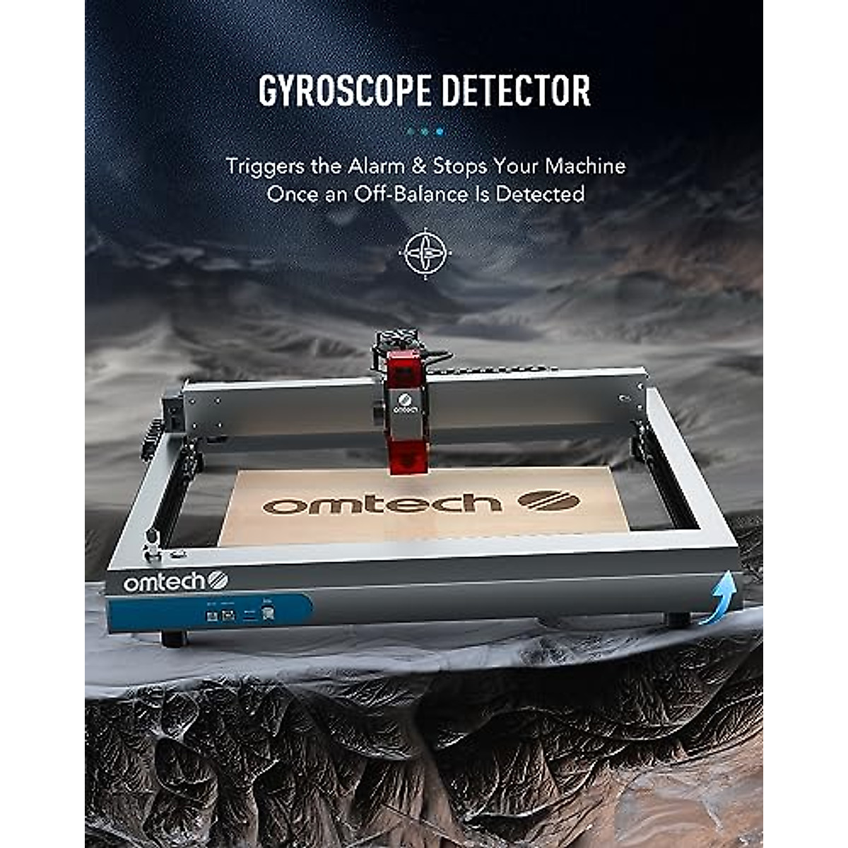 OMTech Light B10 Laser Engraver, 10W Output Diode Laser Module with Air Assist, Desktop Wood Laser Cutter Metal Engraver Machine, Ultra Fast & Precise Mini Laser Engraving Machine for Home Office DIY