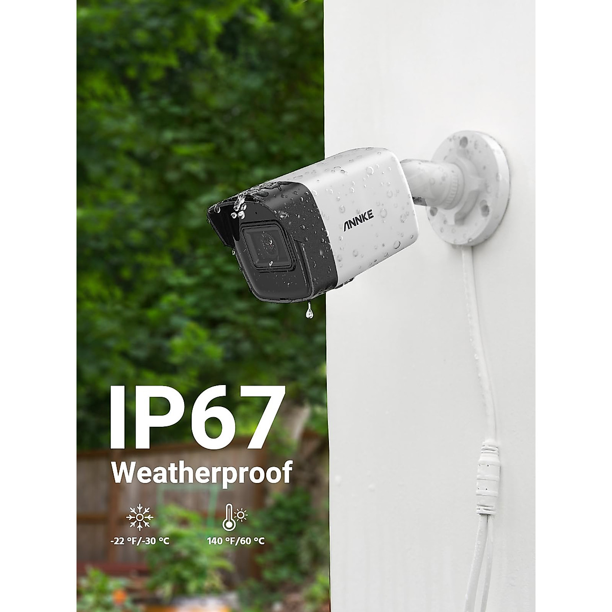 ANNKE H500 8CH 4pcs 3K 5MP Camera PoE Security System, H.265+ NVR with 2TB Hard Drive, Outdoor Bullet IP Cam, Color Night Vision, Built-in Mic&SD Card Slot, Smart Motion Detection, Works with Alexa