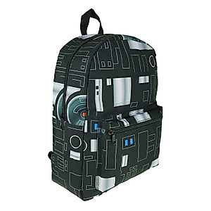 KBNL Star Wars - The Last Jedi - First Order BB-9E Backpack Deluxe All Over Print Backpack - 64959, Black