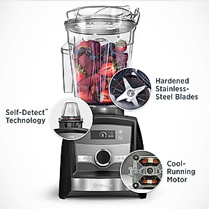 Vitamix Ascent Series A3300 SmartPrep Kitchen System, Black, 64 Fl Oz