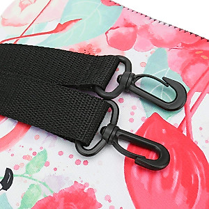 HAPLIVES Insulated Neoprene Lunch Bag Tote with Detachable Adjustable Shoulder Strap Thermal Waterproof Outdoor Picnic Work,Office,Lunch Box For Adult(Two Flamingos)