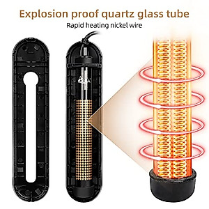 AQQA Aquarium Heater,100W/200W/300W/500W Fish Tank Heater,Submersible Digital LED Controller,Dry Heating Protector and Safety Thermal Cut-Off,Suitable for Fresh Water Salt Water (200W)