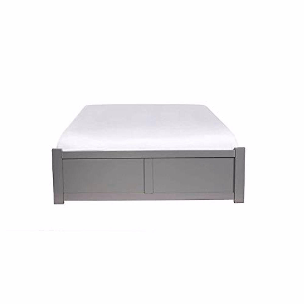 AFI Concord Queen Size Platform Bed with Footboard & Storage Drawers in Grey