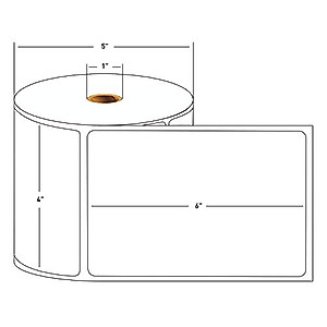 Brother Genuine RD006U1S Standard Die-Cut Labels, White Paper, 4 inch x 6 inch, Shipping, Direct Thermal, 500 Labels/Roll, 8 Rolls, 4,000 Total Labels