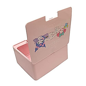 Friend Sanrio My Melody × Kuromi × Cinnamoroll Cute Box with One Touch Open Lid, Makeup Case, Accessory Case, Cosmetic Case, 4.2in x 3.5in x 2.1in
