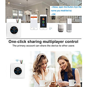 Wireless Garage Door Opener Remote WiFi Switch Universal Controlled by Smartphone for Automatic Gate Opener System (Without Door Sensor)