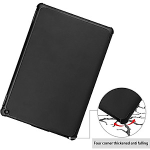 Case Compatible with for Amazon fire HD 10 2021 / HD 10 Plus Tablet Cases Auto Sleep Function Slim Light-Weight PU Leather Smart Tablet Shell Cover Foldable Stand Case Fit (Black)