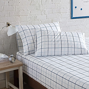 Nautica - Twin XL Sheet Set, Deep Pocket Fitted Sheet and Pillowcase, Casual Home Decor, Dorm Room Essentials (Clarkson Blue, Twin/Twin XL)