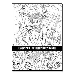 Fantasy Collection: An Adult Coloring Book with 100+ Incredible Coloring Pages of Mermaids, Fairies, Vampires, Dragons, and More!