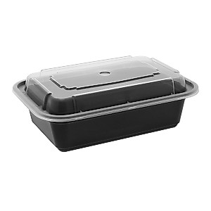Pactiv [20 Sets] Meal Prep Containers with Lids, Food Storage, Take Out, Lunch Box, Portion Control, Microwave/Dishwasher/Freezer Safe, BPA Free, Factory Sealed, Made in USA (24 OZ - Medium)