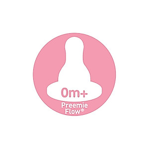 Dr. Brown’s Natural Flow® Anti-Colic Narrow Baby Bottle, 2oz/60mL with Preemie Flow™ Nipple, 4 Pack, 0m+
