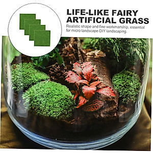 GANAZONO 16 pcs Fairy Grass Outdoor Grass Tiles Craft Decor Artificial Garden Grass Outdoor Area Rug Artificial Lawn Decoration Turf Grass Patio Turf Mat Fake Greenery Flaky Artificial Tree