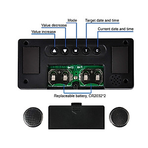 Runleader Digital 9999 Days Events Timer, Count-Down&Count-up Tracking,Backlight Display,Alarm Reminder,Battery Replacement,User Shutdown for Wedding Retirement Christmas