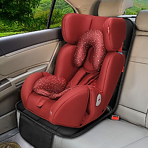 XHYANG Car Seat Protector 1 Pack Car Seat Cushion Mat Thickest Padding,Waterproof 600D Fabric Car Seat Covers for Non-Slip Backing Mesh Pockets for Baby and Pet (1 Seat Protector)