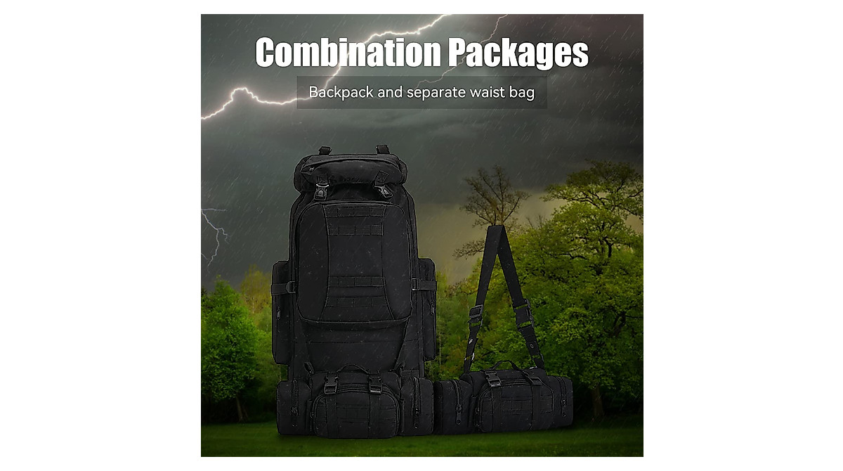 King'sGuard 100L Tactical Backpack for Camping & Hiking